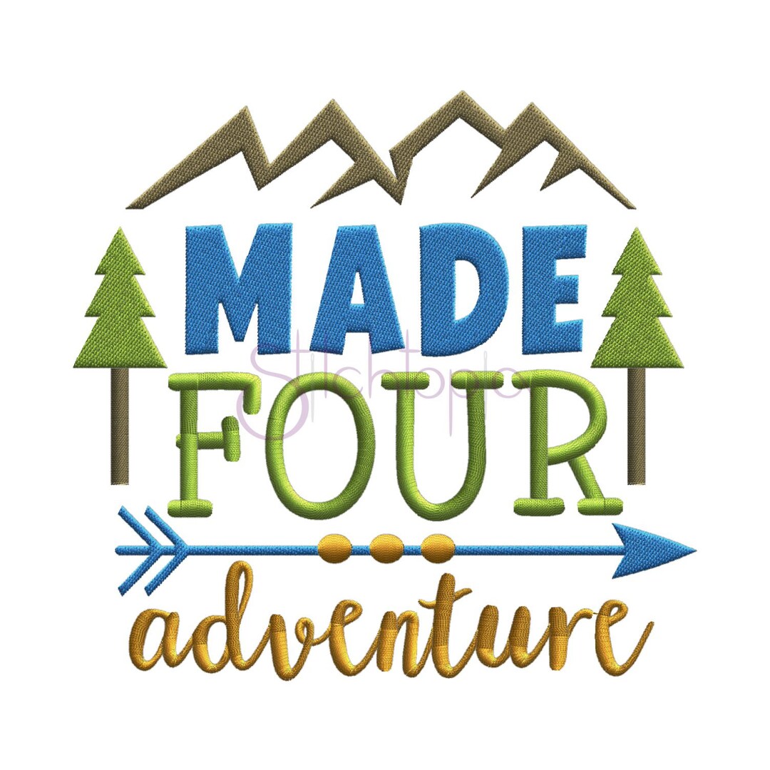Made for Adventure Embroidery Design - 6 Sizes 10 Formats Dst Exp Hus ...
