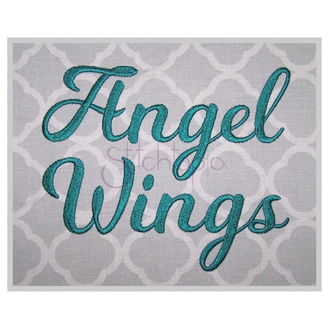 Angel Wings Embroidery Font 2.5 3 3.5 - Etsy