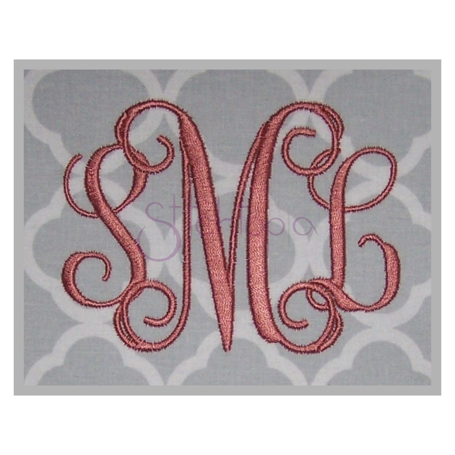 Intertwined Vine Monogram Font