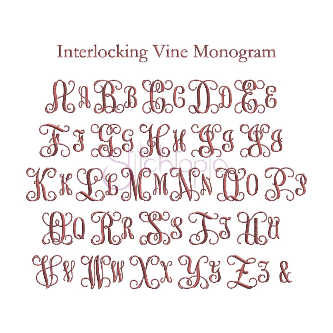 EMBROIDERY Monogram Font Bundle 10 Machine Embroidery | Etsy