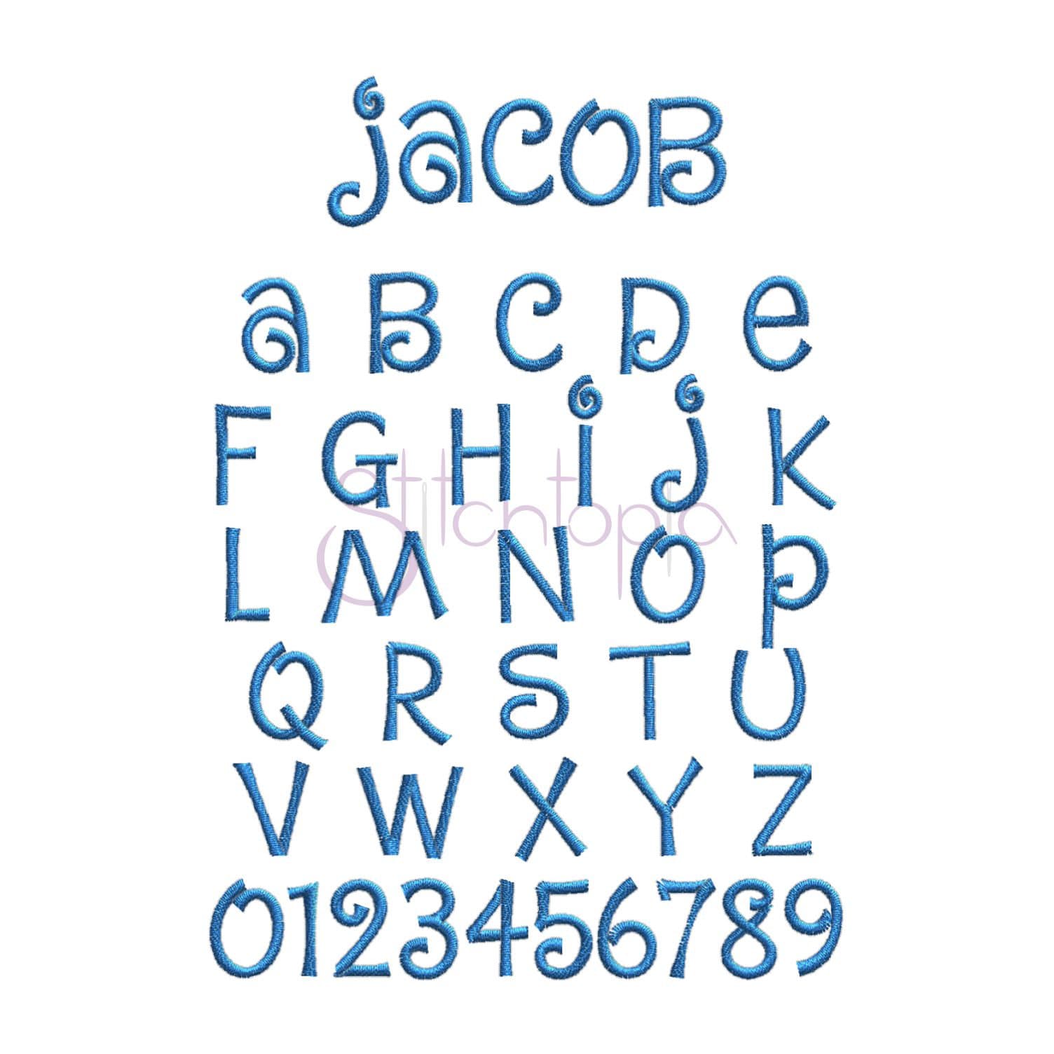 EMBROIDERY Kid Font Bundle - 10 Machine Embroidery Fonts - Formats ...