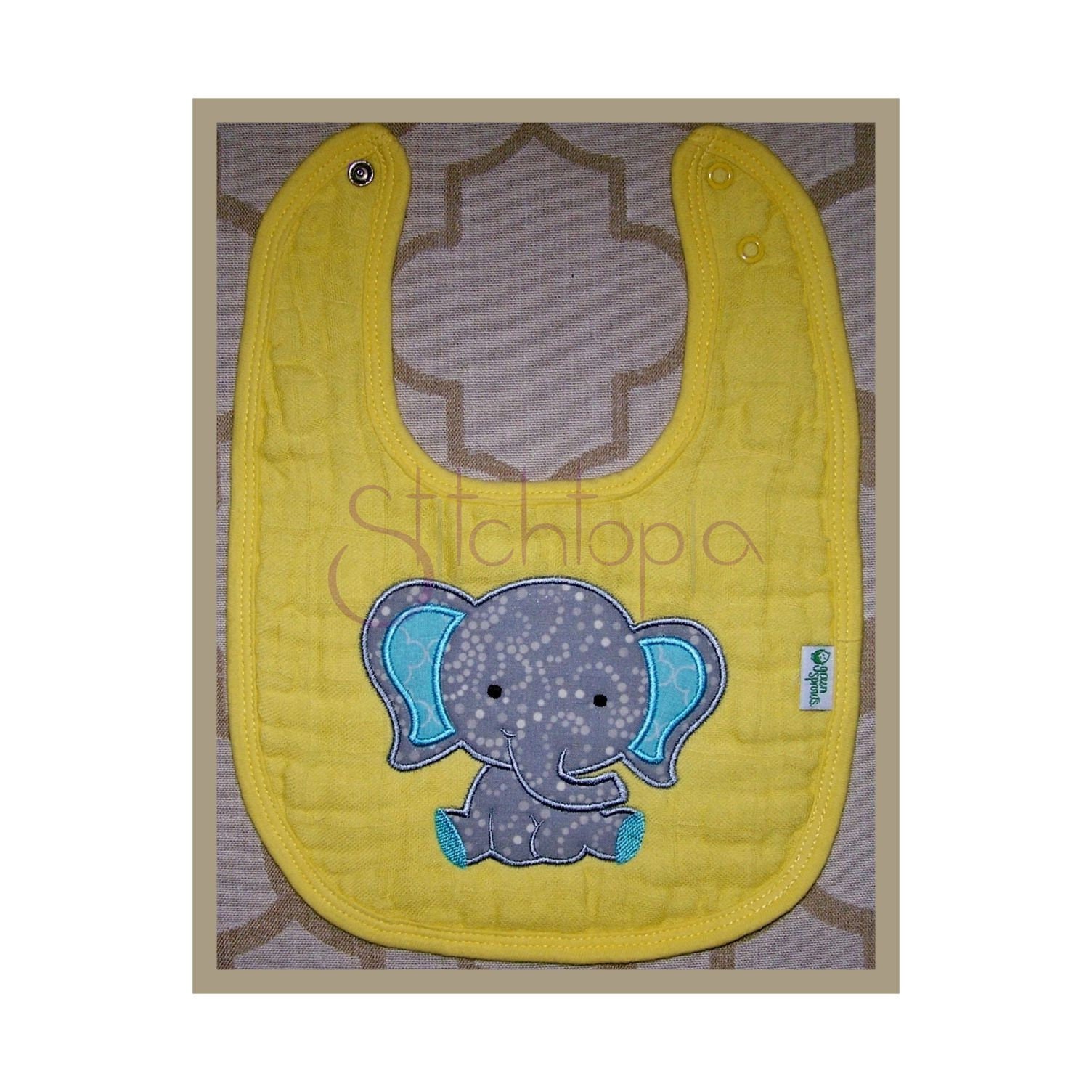 Elephant Applique Design 6 Sizes 10 Formats Baby Animals - Etsy