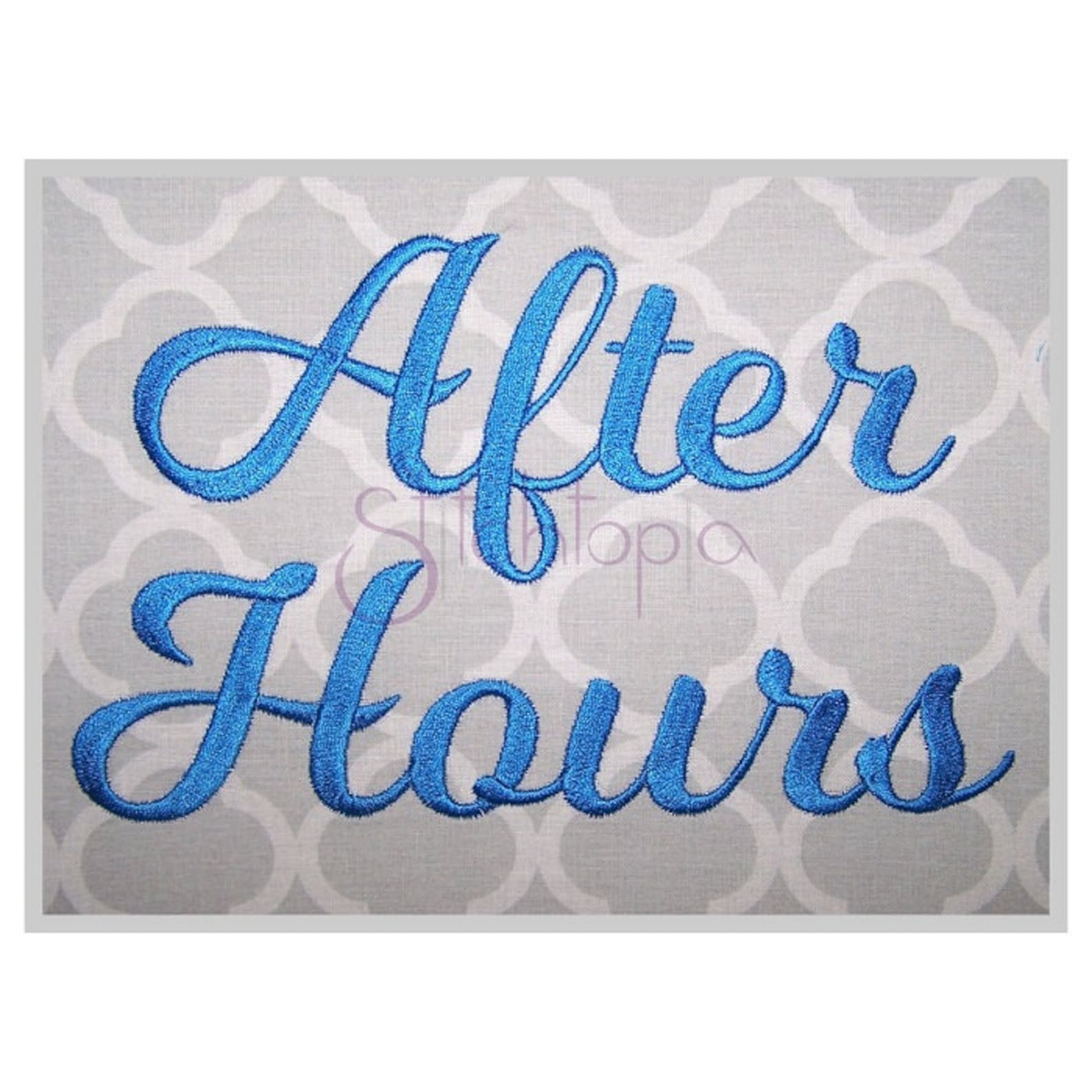 After Hours Embroidery Font .75 1 1.25 - Etsy Canada