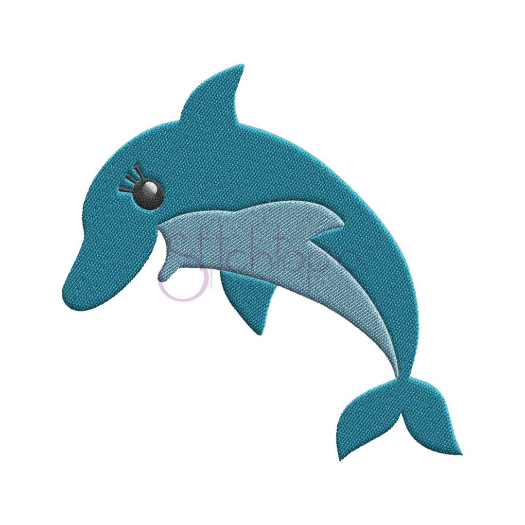 Under the Sea Dolphin Embroidery Design - 9 Sizes 10 Formats PES DST ...