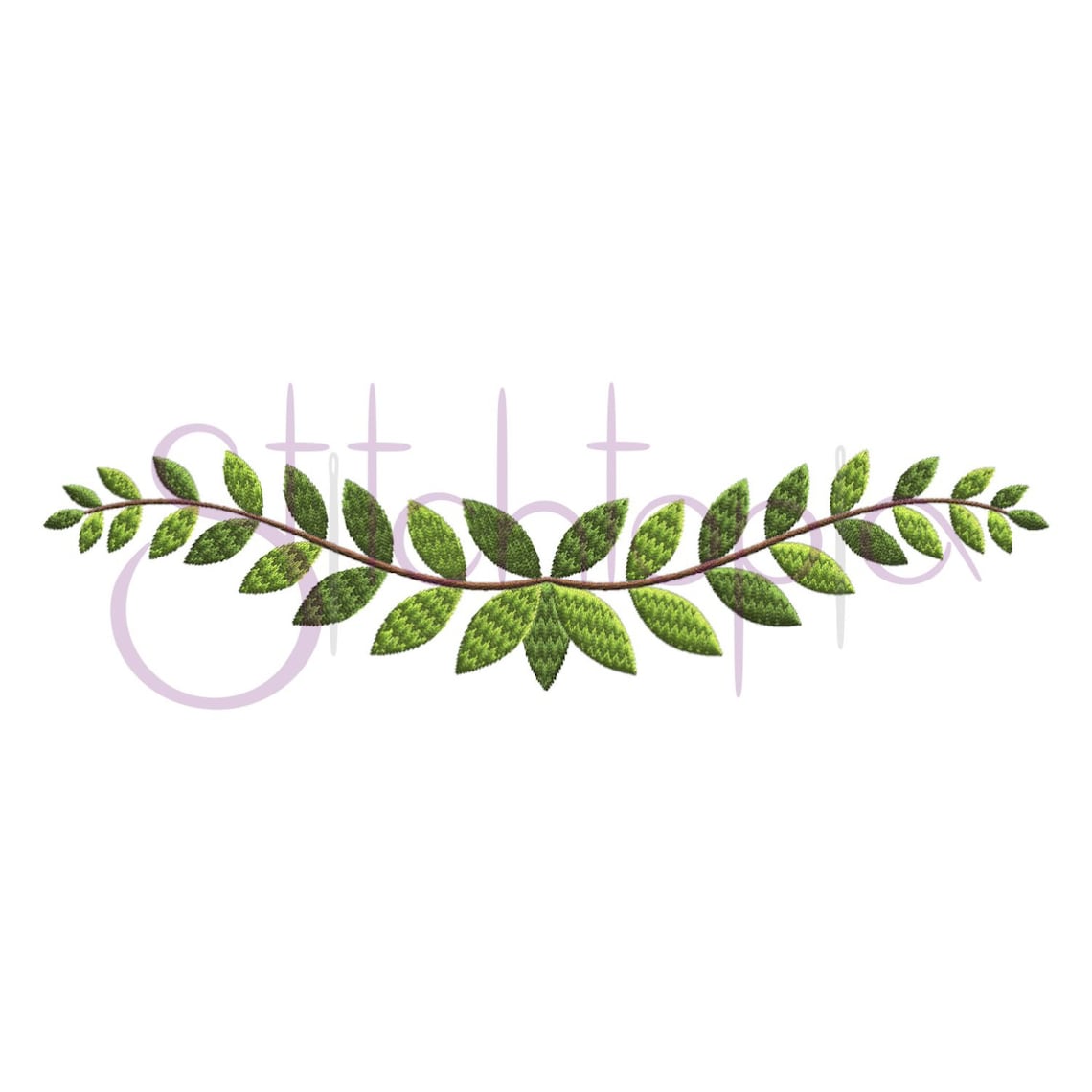 Leaves & Branches Garland Embroidery Accent Design - 7 Sizes Wedding ...