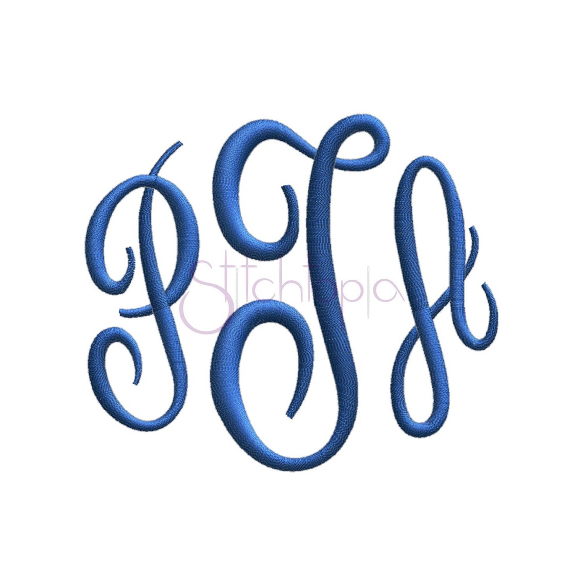 Master Circle Script Embroidery Monogram 1 1.25 - Etsy