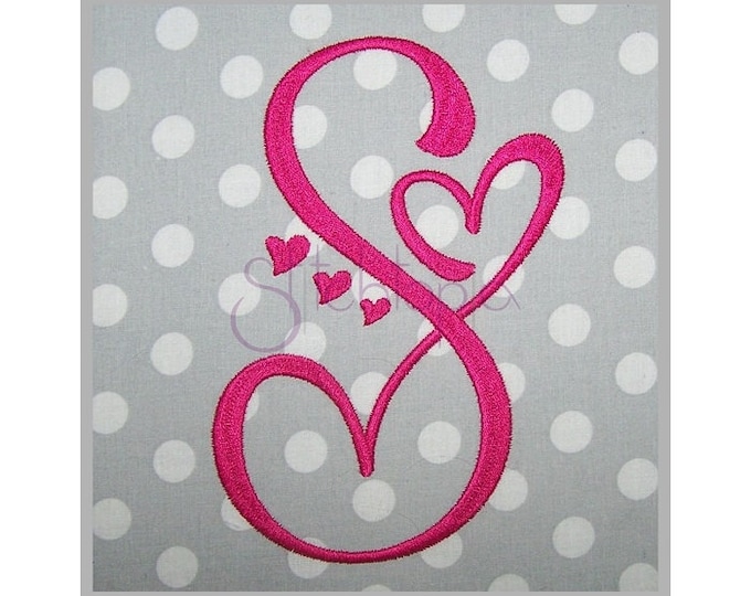 Sweetheart Embroidery Monogram Font 4 4.5 5 - Etsy