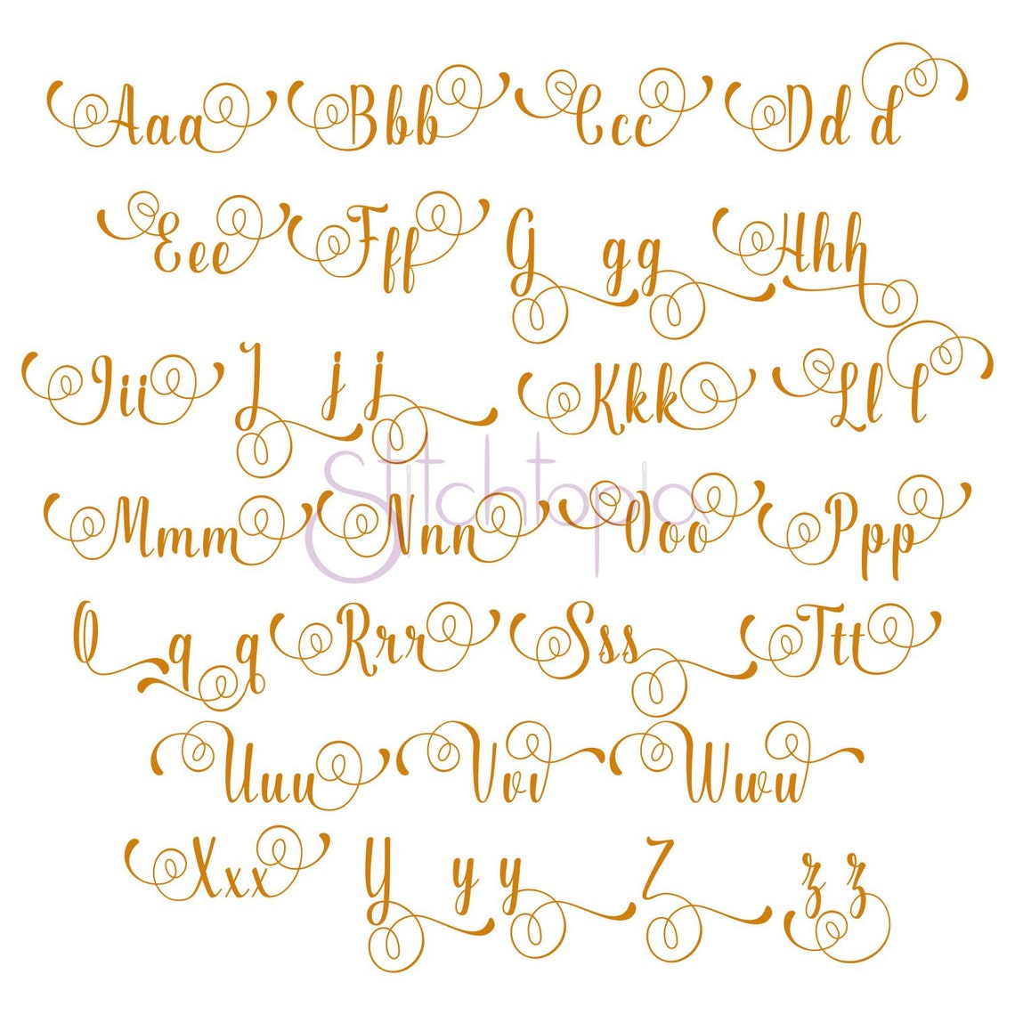 Sarah Embroidery Font #2 - 3.5" 4" 5" 6" 7" - 11 Formats Large Machine ...