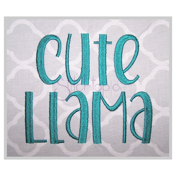 Cute Llama Embroidery Font .75 1 1.25 - Etsy