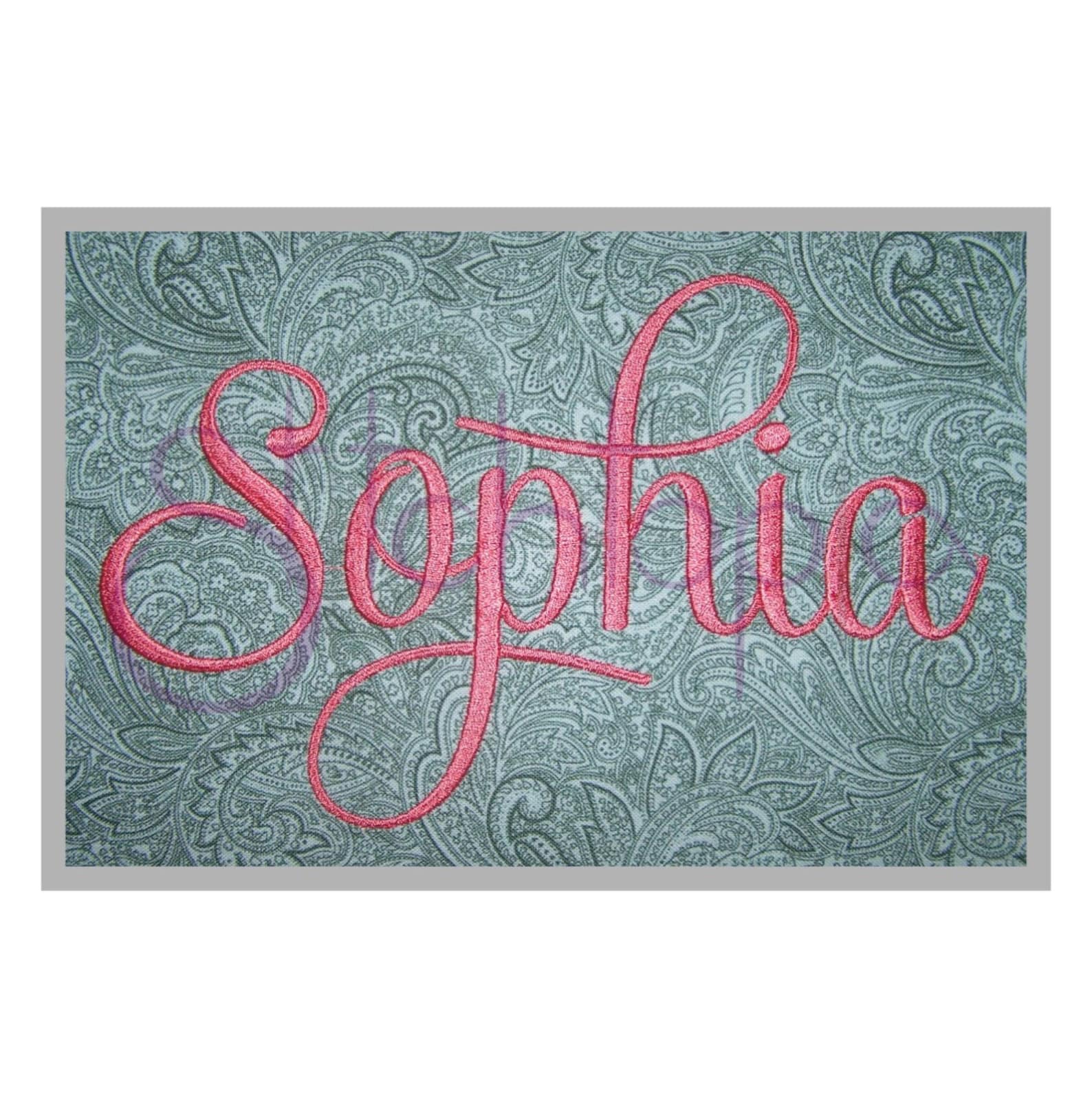Sophia Stickerei Schrift Satz - 4" 5" 6" - 11 Formate BX Schrift ...