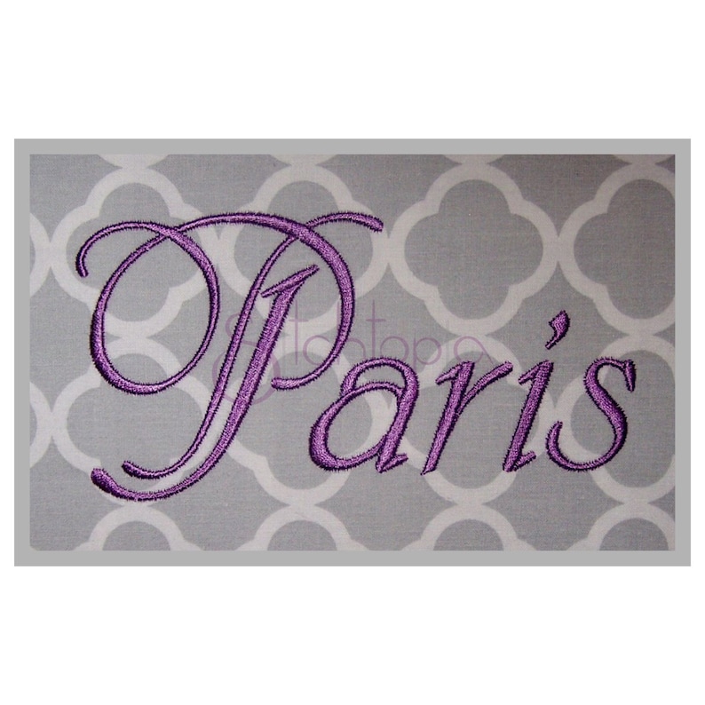 Jeu de polices de broderie Paris – 1 » 1,5 » 2 « 2,5 » 3 polices de ...