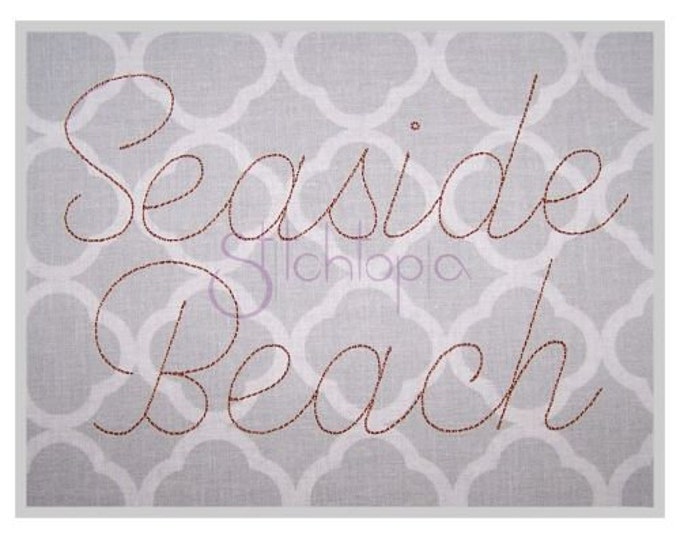 Coastal Digital Embroidery Font Alphabet; 6 Sizes, Instant Download BX ...