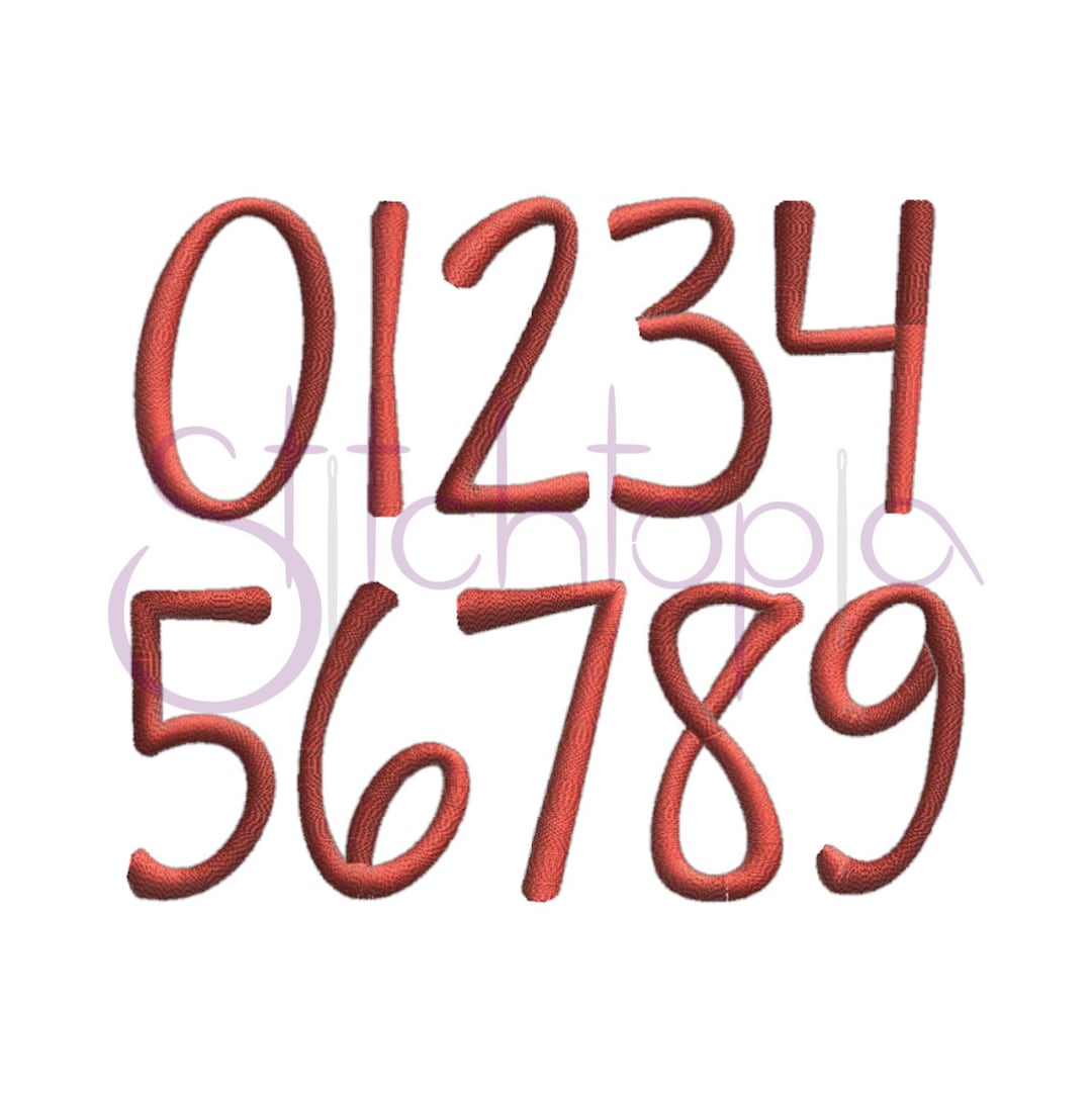 Harper Monogram Set – Numbers Only – 3 Sizes - Happy Day Font ...