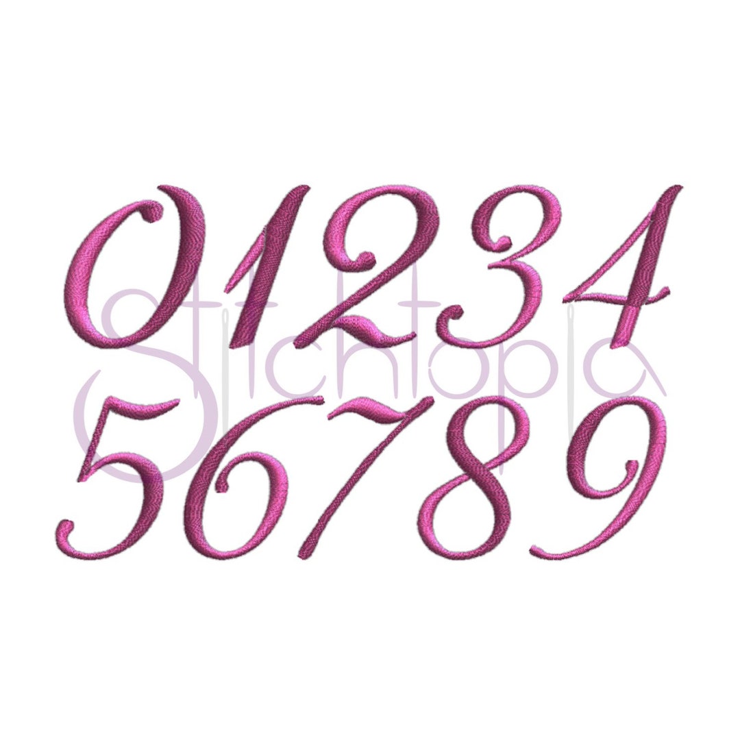 Emily Monogram Set – Numbers Only – 6 Sizes - READ SIZING INFO ...