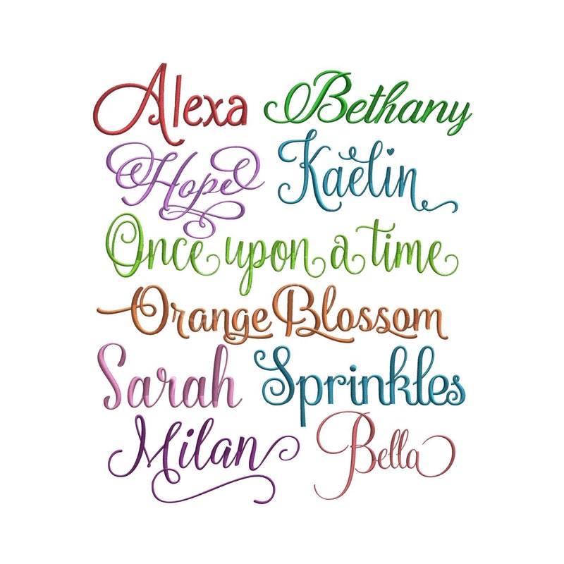 Script Embroidery Font - Etsy