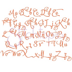 Hailey 2 Monogram Set LARGE - 3.5" 4.5" 5.5" - Machine Embroidery Fonts ...