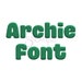Archie Embroidery Font .75 1 1.25 1.5 2 2.5 Format Bx Dst Exp Hus Jef ...