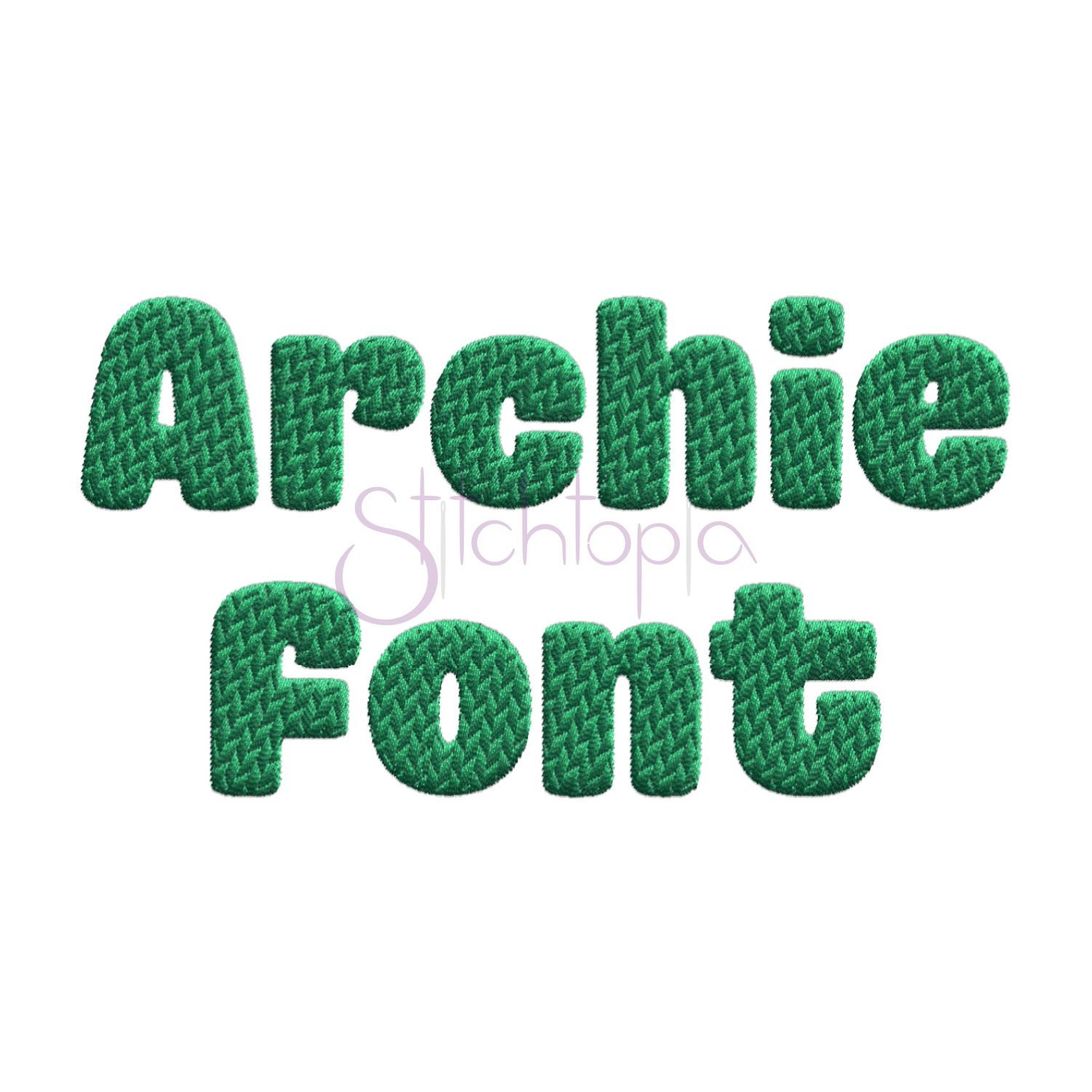 Archie Embroidery Font .75 1 1.25 1.5 | Etsy