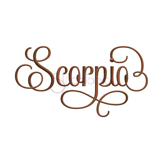 Zodiac Embroidery Design SCORPIO 6 Sizes 10 Formats Dst Exp | Etsy
