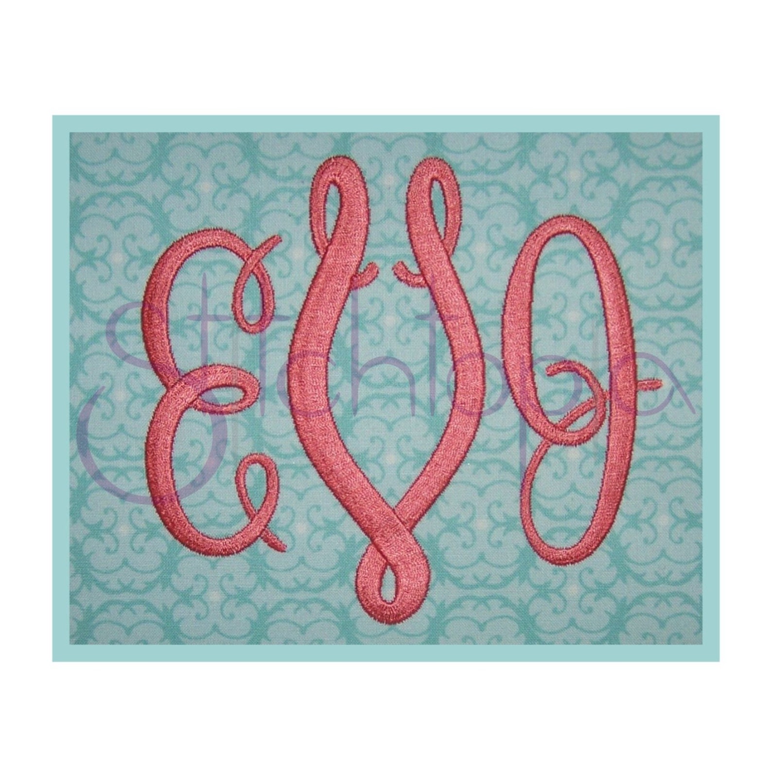 Classic Oval Monogram Set - 5" 6" 7" - Left, Right, Center 11 Formats ...