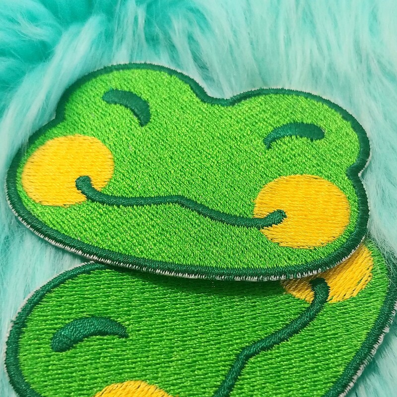 Cute Frog Patch - Etsy UK