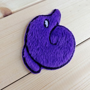 Fuzzy Worm on a String Patch - Iron on Embroidered Applique - Etsy Canada
