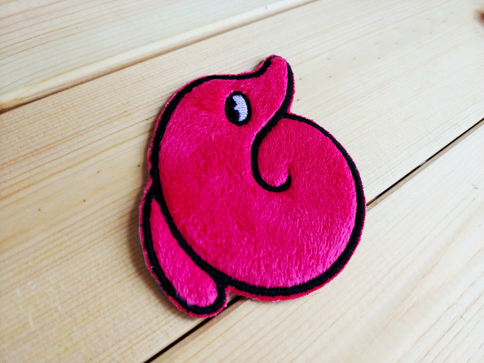 Fuzzy Worm on a String Patches Iron On Embroidered Patches | Etsy