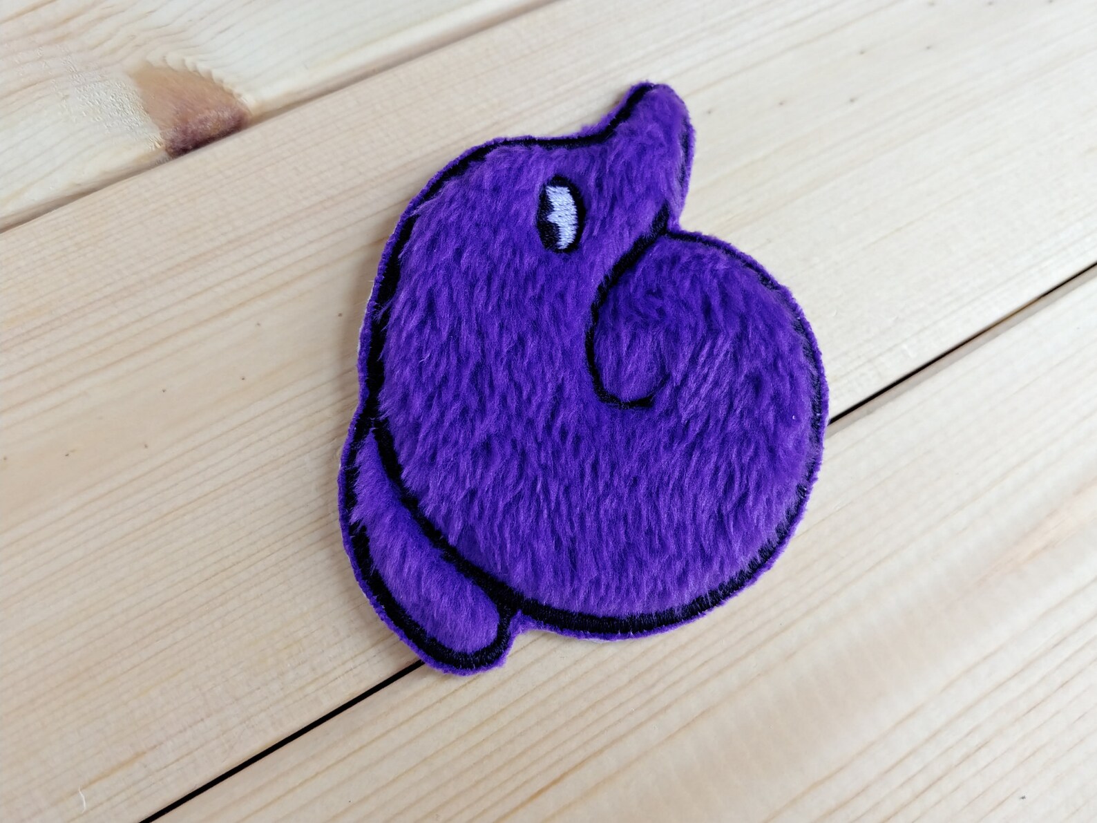 Fuzzy Worm on a String Patches Iron On Embroidered Patches | Etsy