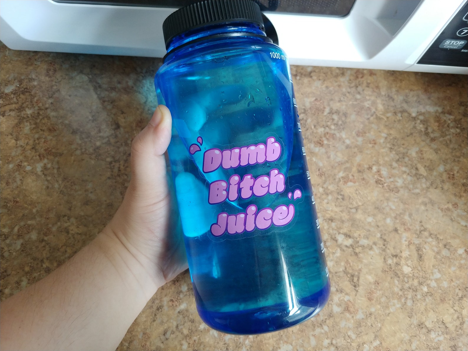 Dumb Bitch Juice Clear Vinyl Water Bottle Sticker | Etsy