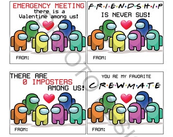 Among Us Valentine Card | Etsy