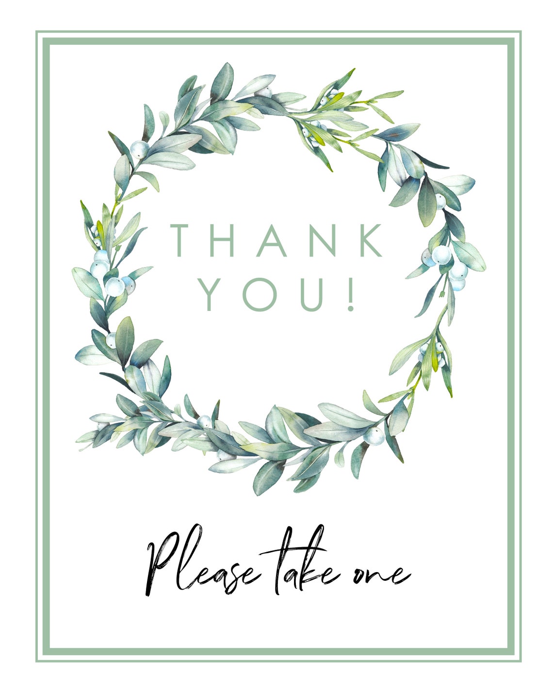 Thank You Please Take One Sign 8x10 - Etsy