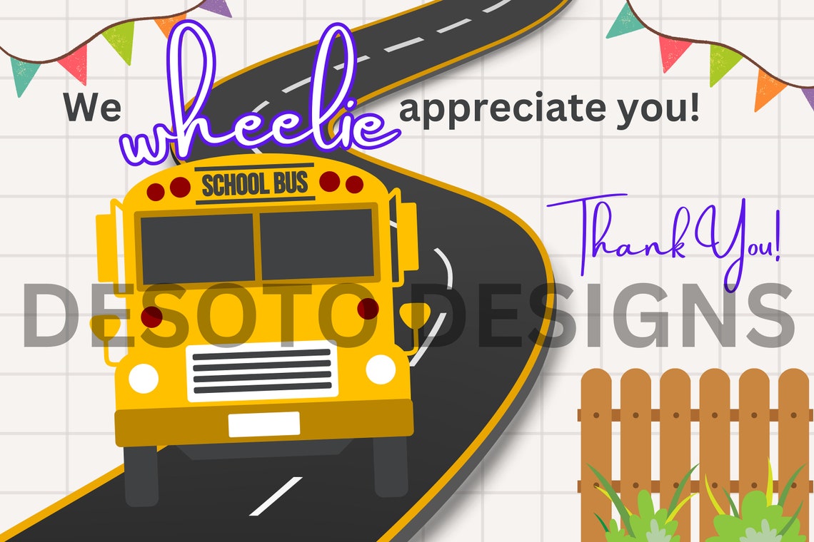 Bus Driver Appreciation Card - Etsy
