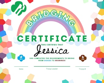 Girl Scout Bridging Certificate-daisy to Brownie. Girl Scout ...