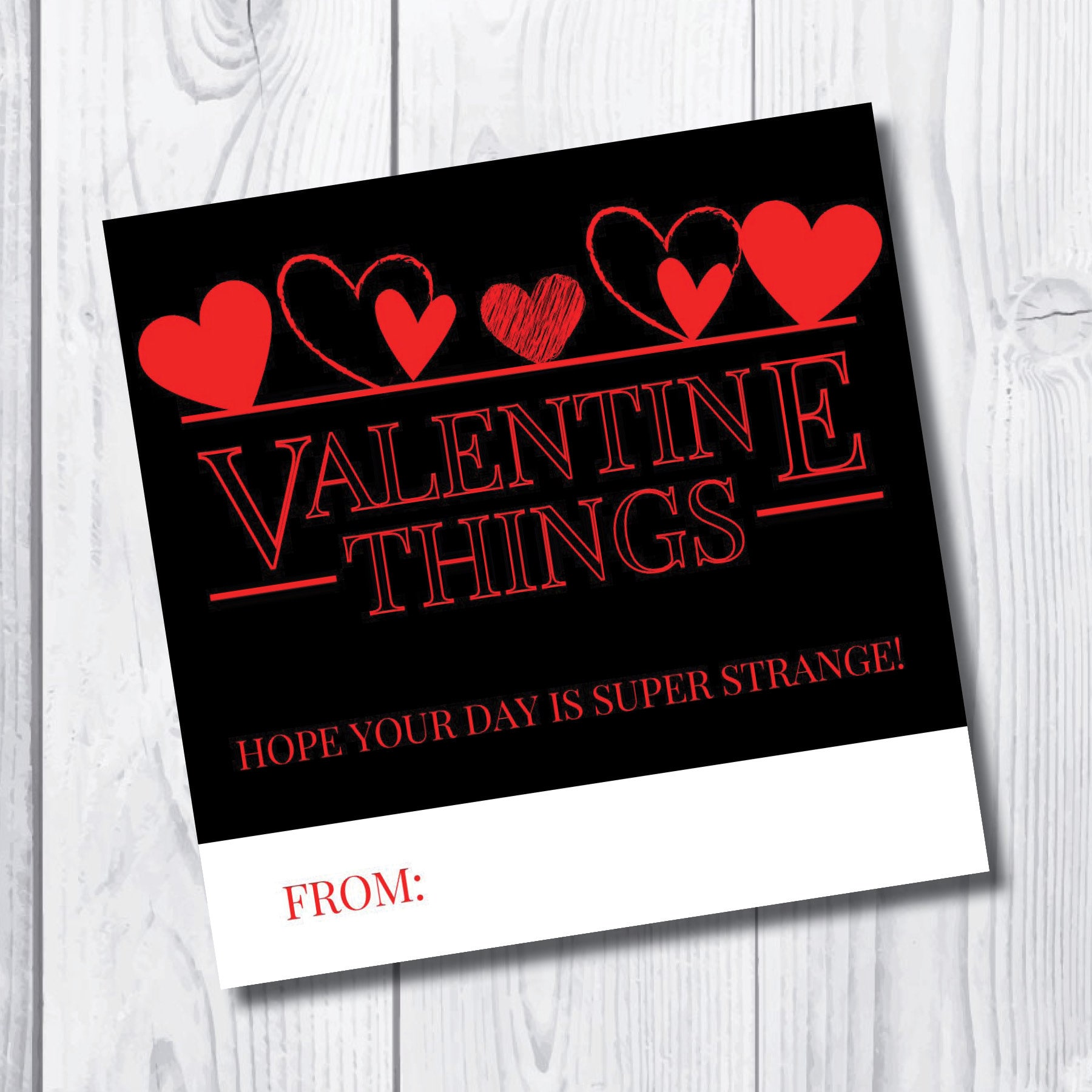 Printable Stranger Things Valentine's Card - Etsy