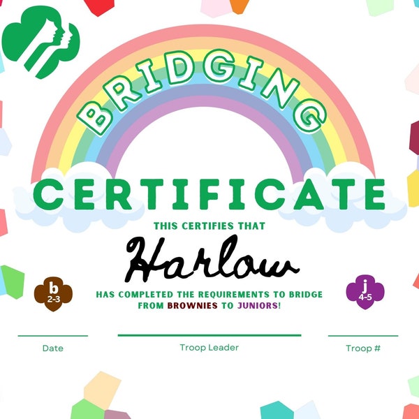 Girl Scout Bridging - Etsy