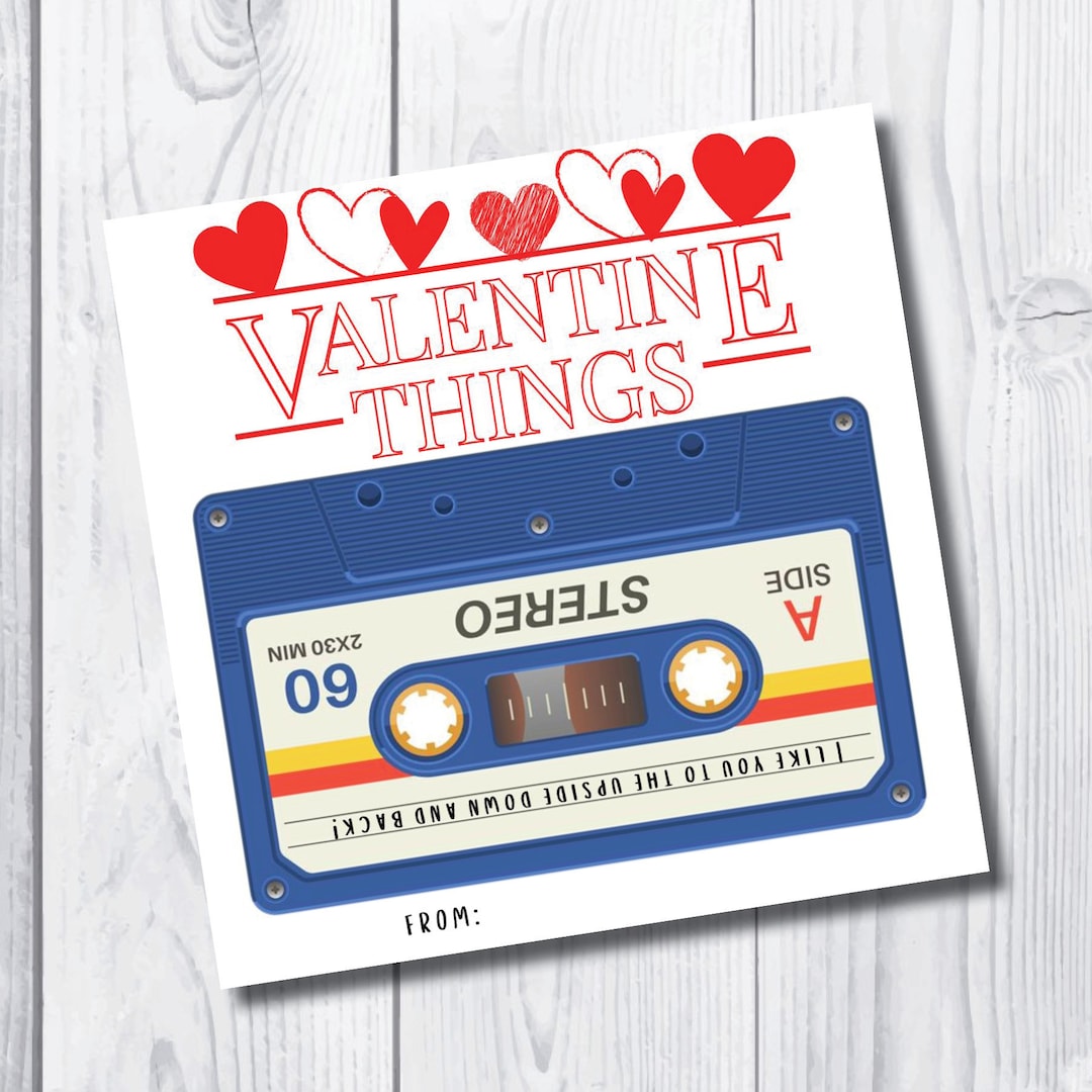 Printable Stranger Things Valentine's Cards - Etsy