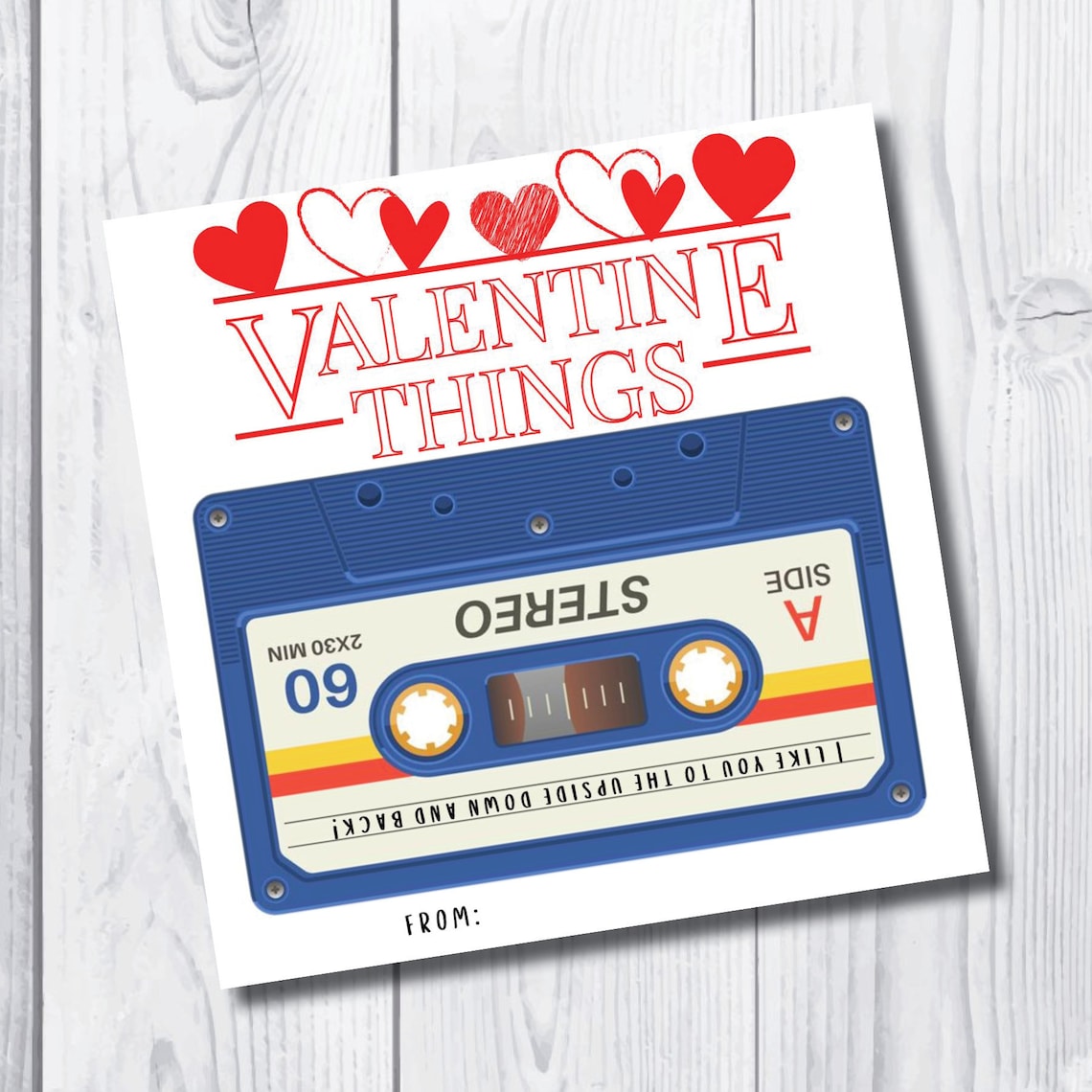 Printable Stranger Things Valentine's Cards - Etsy