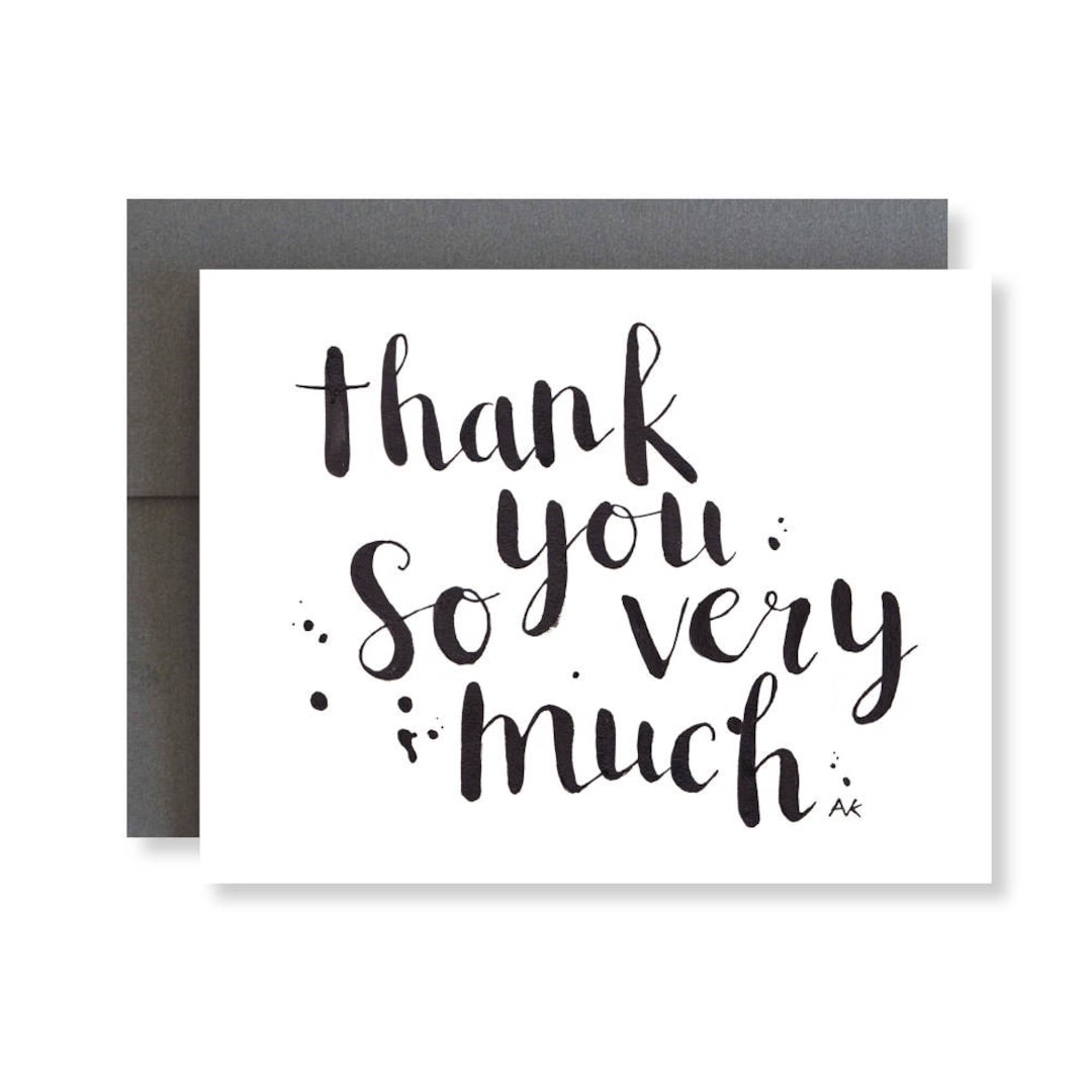 Simple Thank You Card/ Modern Thank You Cards/ Minimalist Cards ...