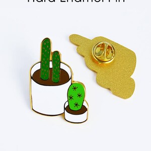 Cactus Enamel Pin / Hard Enamel Pin / Enamel Pin / Lapel Pin / Gold ...