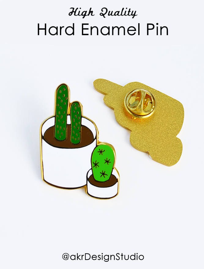 Cactus Enamel Pin / Hard Enamel Pin / Enamel Pin / Lapel Pin / | Etsy