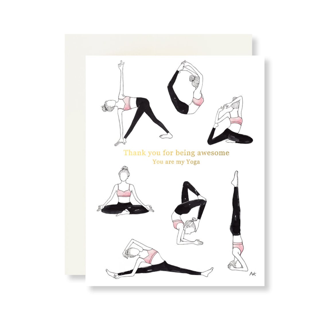 Yoga Thank You Card/ Funny Thank You Card/thank You Card for - Etsy
