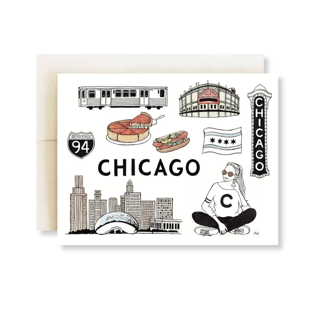 Chicago Card/ Chicago Blank Card/ Chicago Cubs/ City of Chicago ...