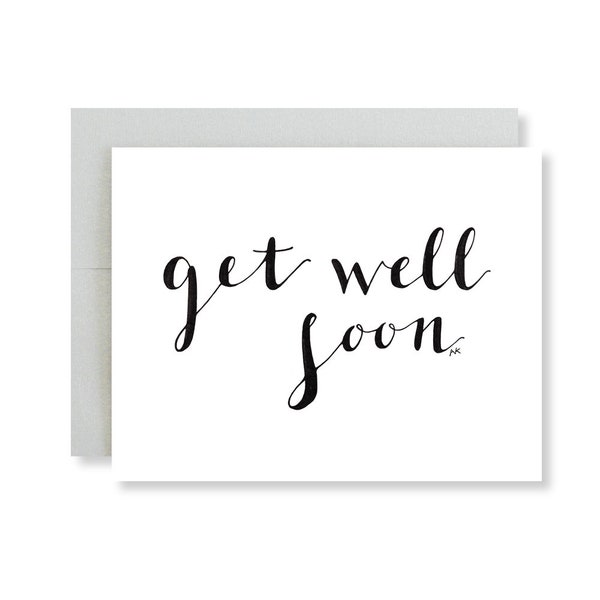 Get Well Card Calligraphy - Etsy