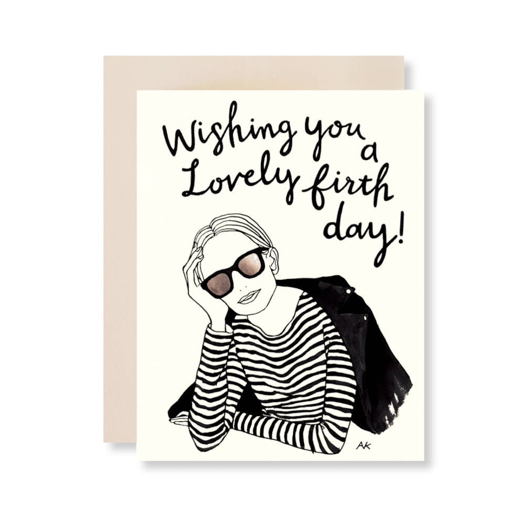 Fashion Illustration Birthday Card/ Stylish Birthday Cards/ Birthday ...