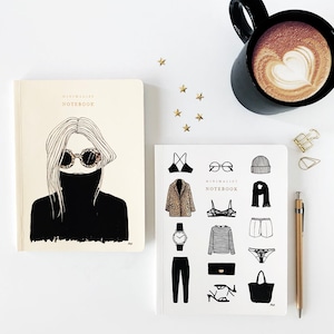 Fashion Girl Notebook/ Fashion Illustration/ Lined Notebook/ Lined ...