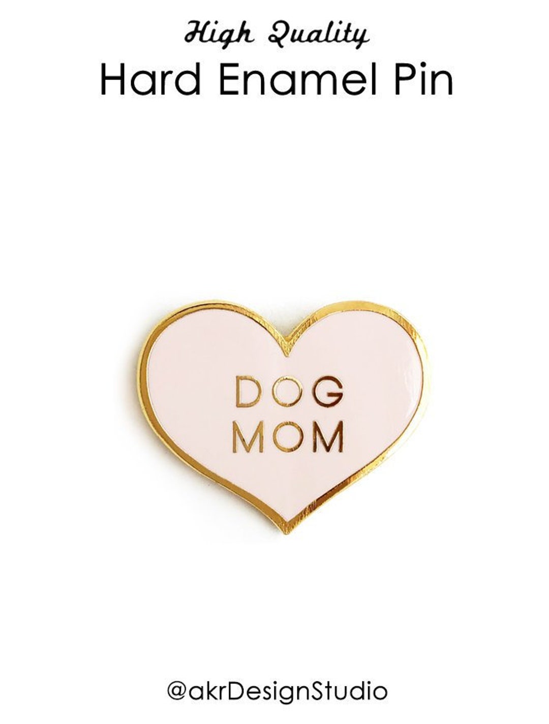 Dog Mom Enamel Pin/dog Mom Gift/ Dog Pin/mothers Day Gift /pink Heart ...