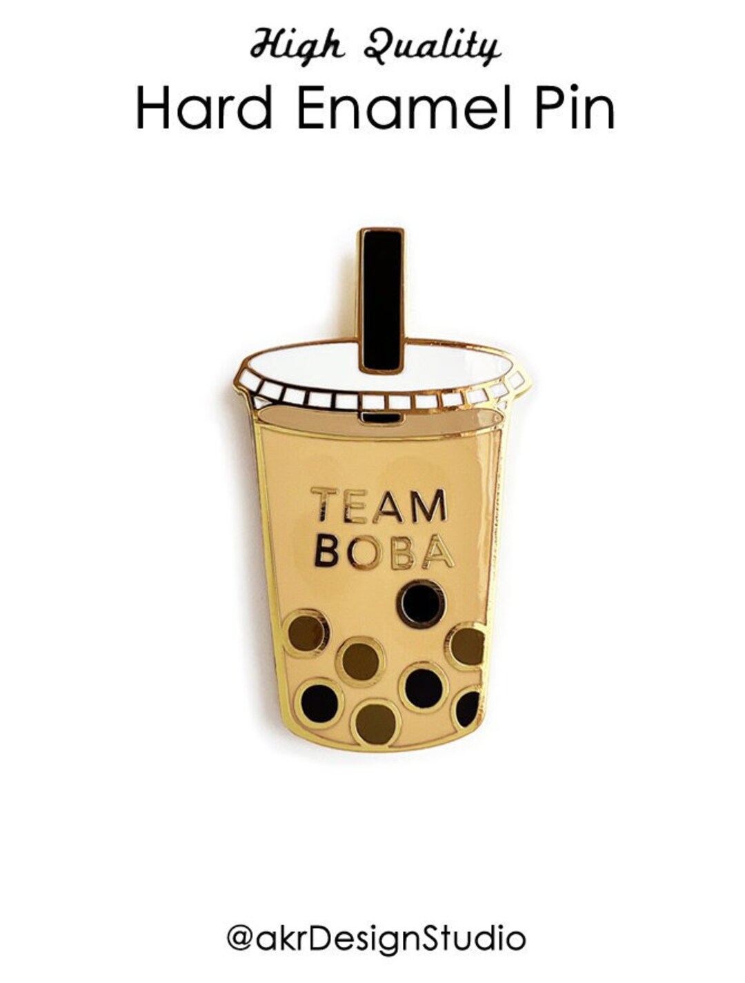 Boba Milk Tea Enamel Pin/ Team Boba Pin/ Bubble Tea Lapel Pin/ Boba Tea ...