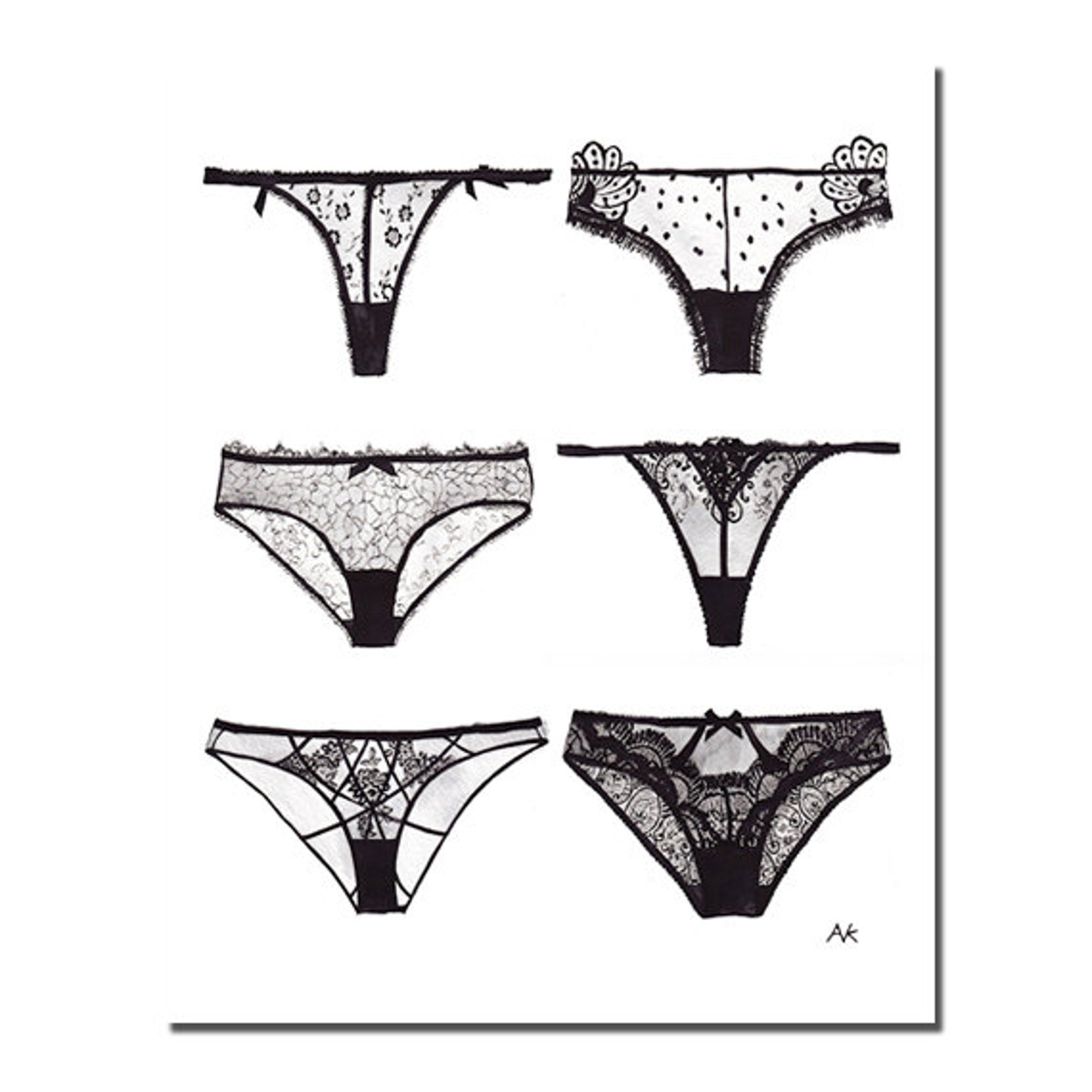 Lingerie Art Set of 2 Prints/ Bedroom Wall Art/ Lingerie Art - Etsy