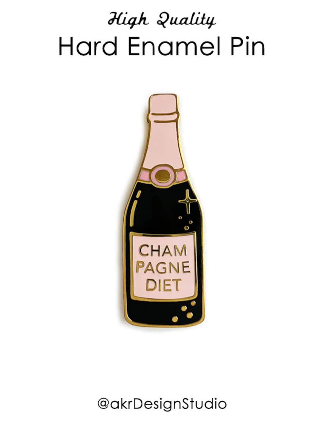 Champagne Diet Enamel Pin/ Bachelorette Party Invitation/ Wedding Gift ...