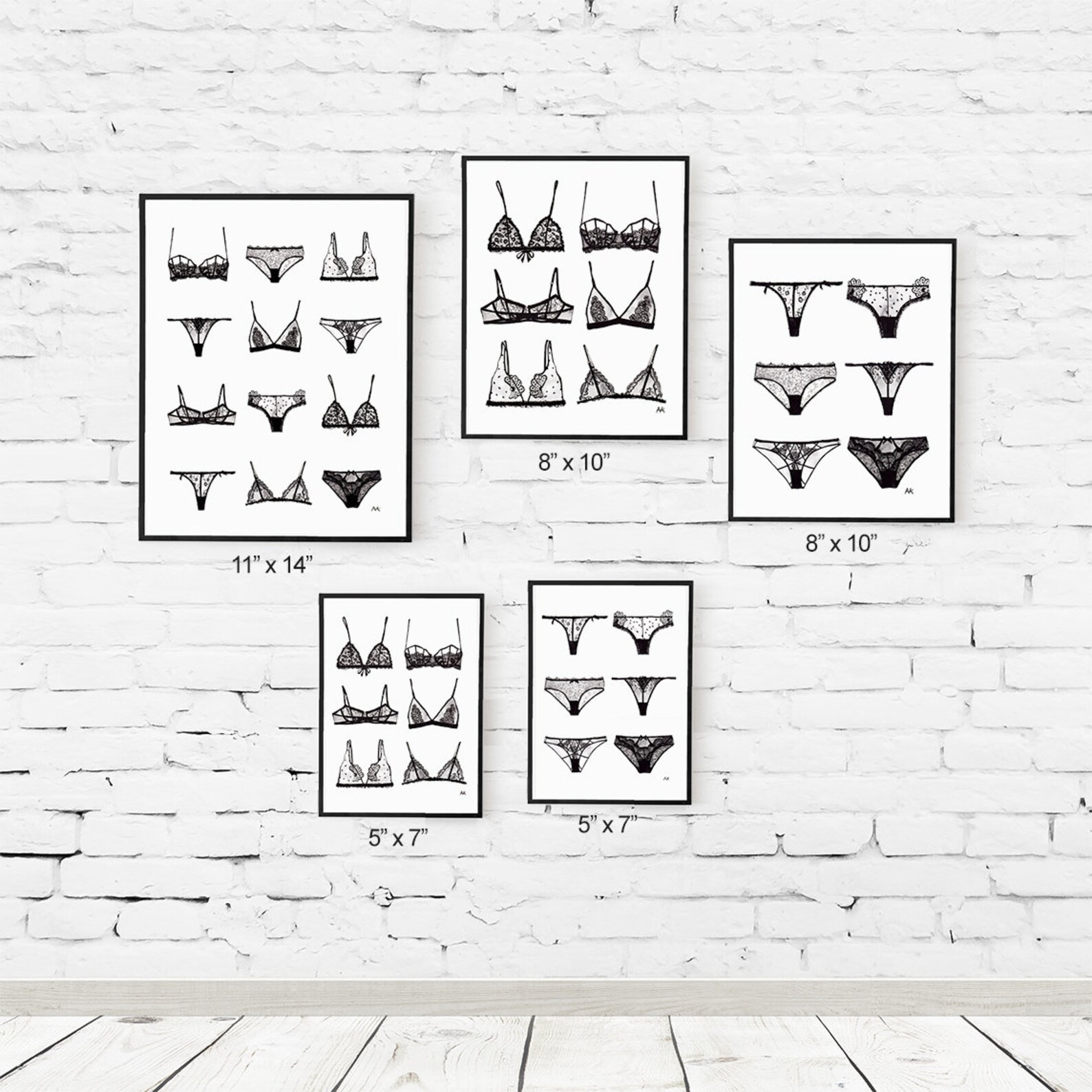 Lingerie Wall Art/ Laundry Room Decor/ Bedroom Wall Decor / - Etsy